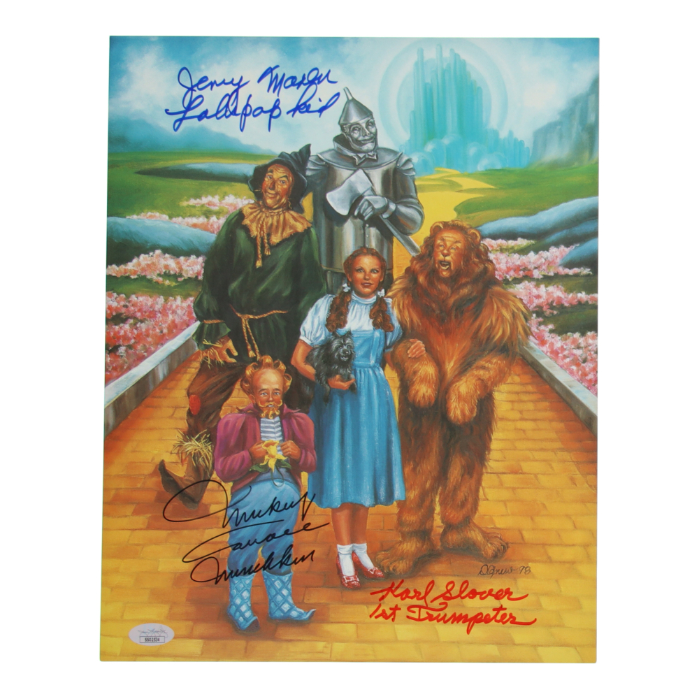 Mickey Carroll, Karl Slover & Jerry Maren Signed "The Wizard of Oz ...
