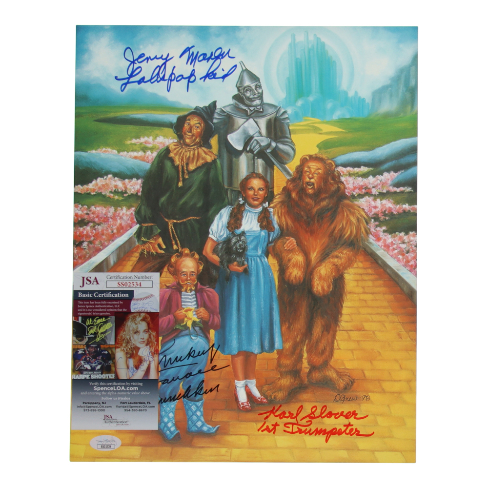 Mickey Carroll, Karl Slover & Jerry Maren Signed "The Wizard of Oz ...