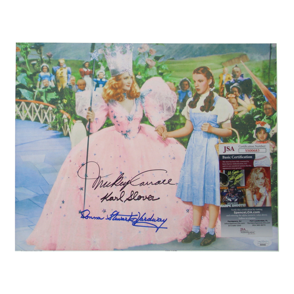Mickey Carroll, Karl Slover & Donna Stewart-Hardway Signed "The Wizard ...