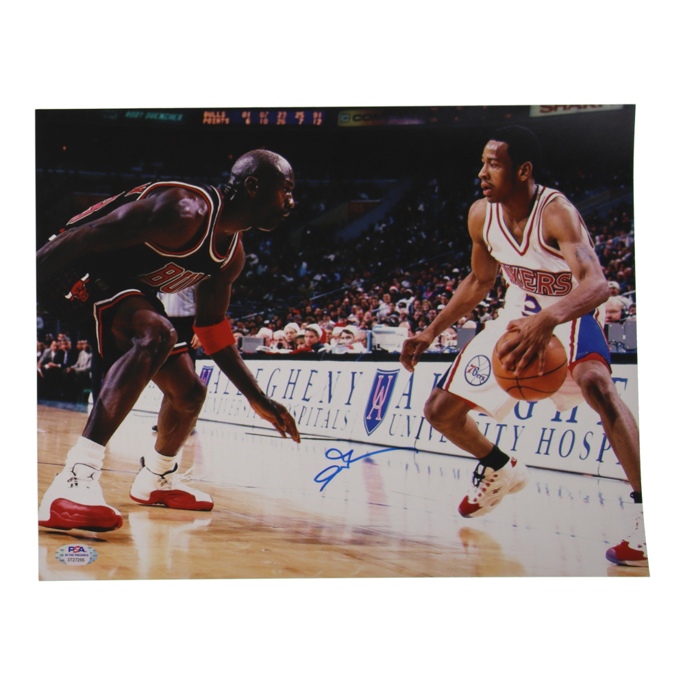 Allen Iverson Signed 76ers 11x14 Photo (PSA) | Pristine Auction