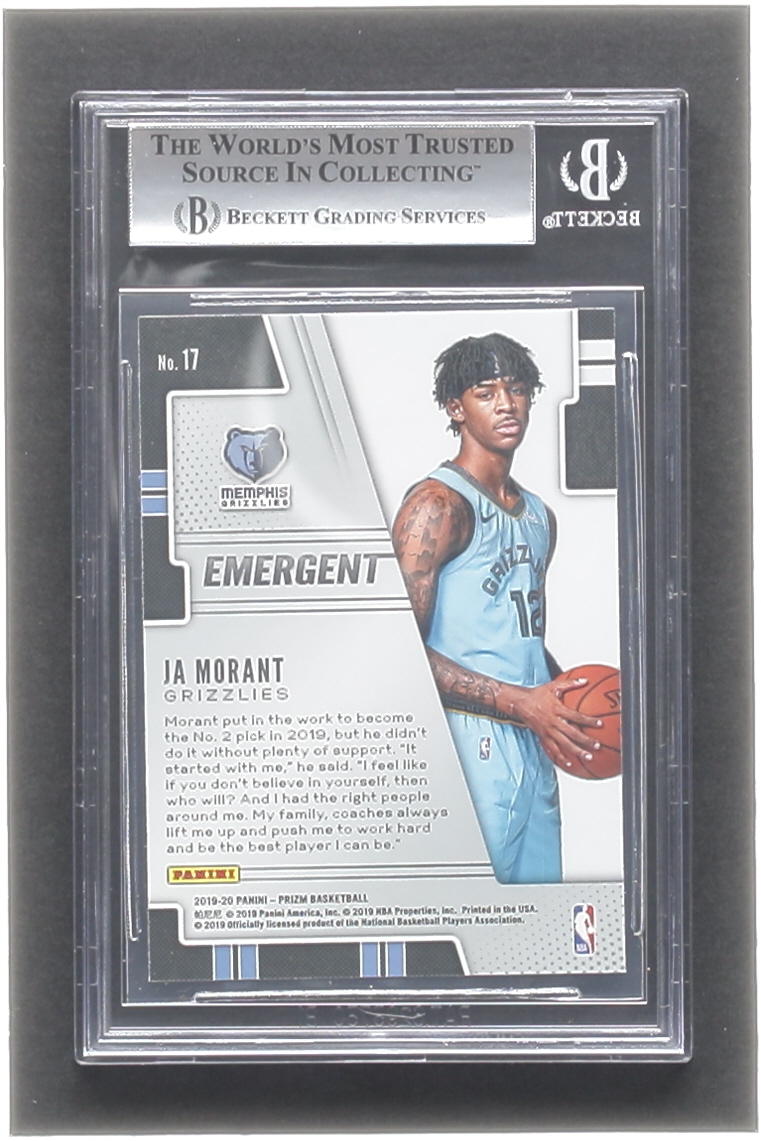 Ja Morant 2019-20 Panini Prizm Emergent #17 RC (BGS 8) | Pristine Auction