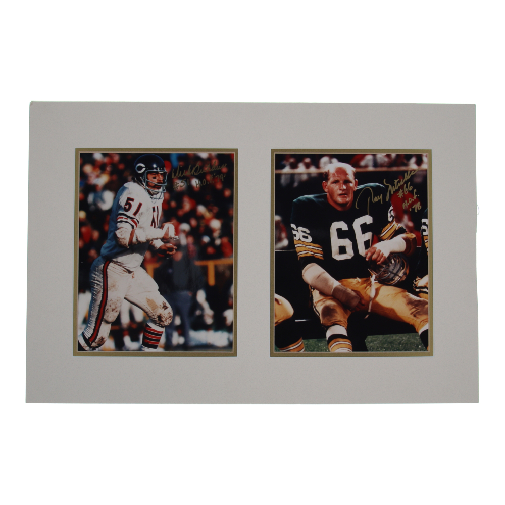 Dick Butkus & Ray Nitschke Signed Bears Custom Matted Photo Display ...