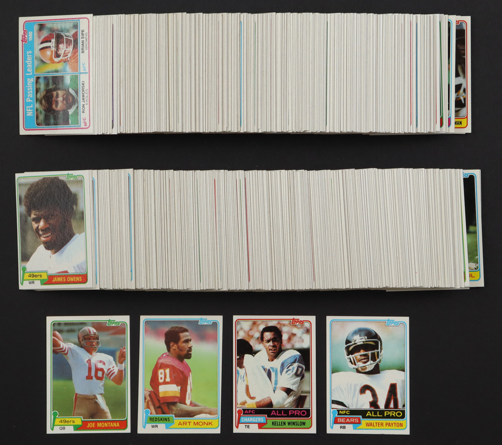 1981 Topps Football Complete Set of (528) Cards with Joe Montana #216 ...