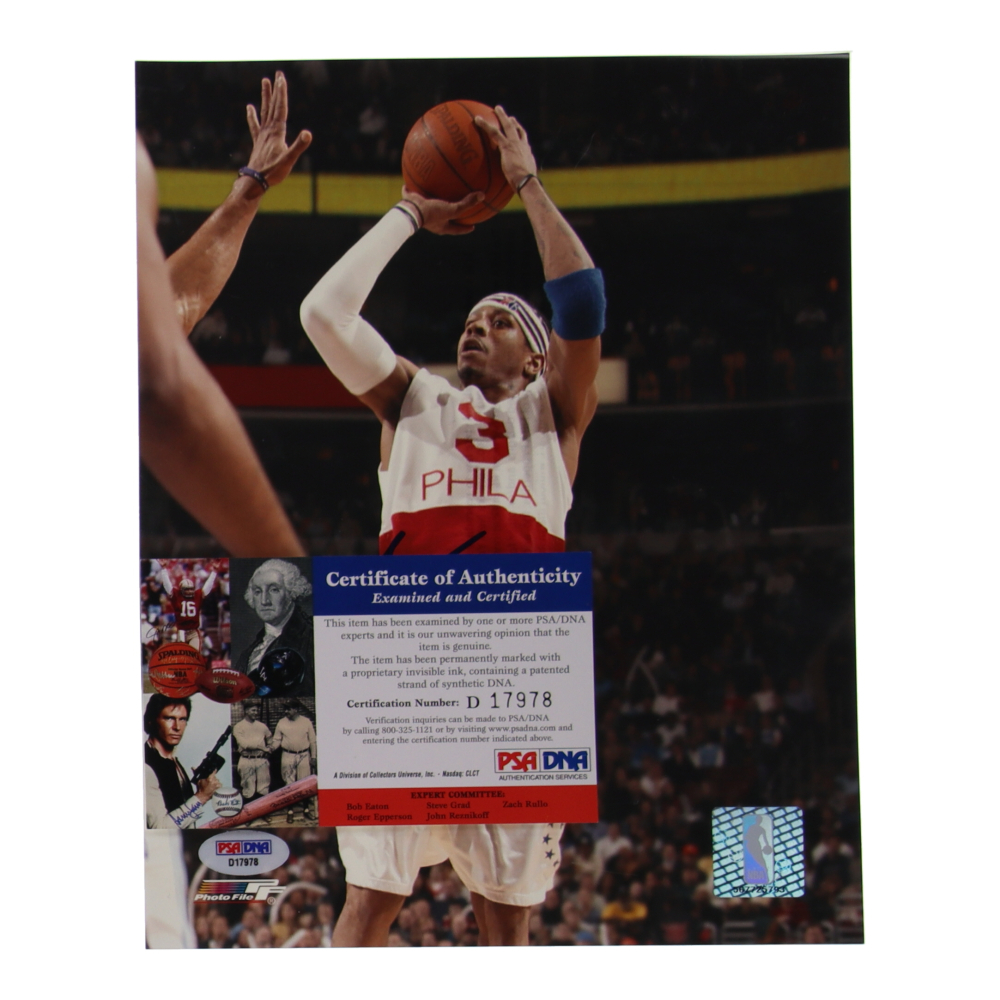 Allen Iverson Signed 76ers 8x10 Photo (PSA) | Pristine Auction