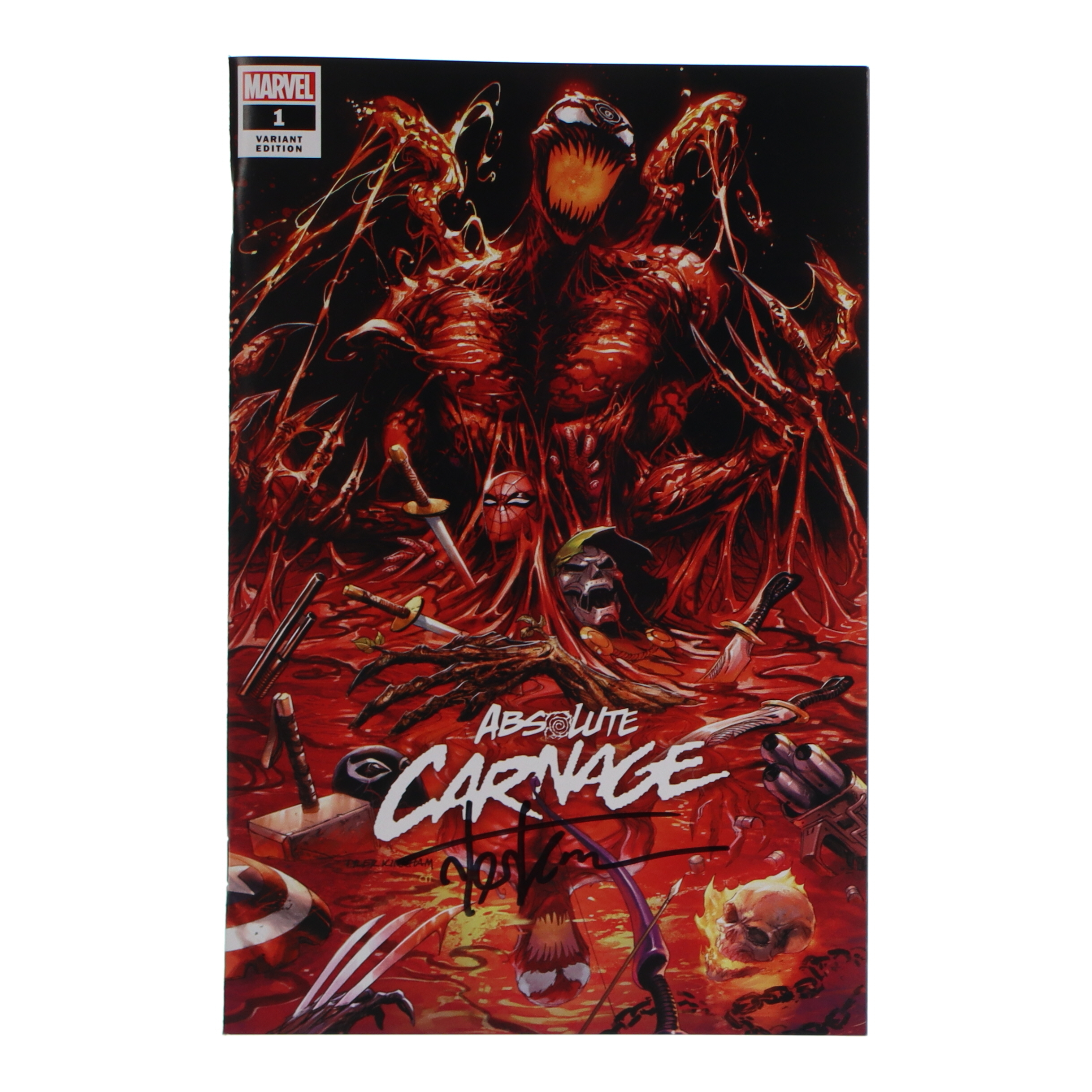 Tyler Kirkham Signed 2019 "Absolute Carnage" Issue #1 Kirkham Variant Cover Marvel Comic Book ...