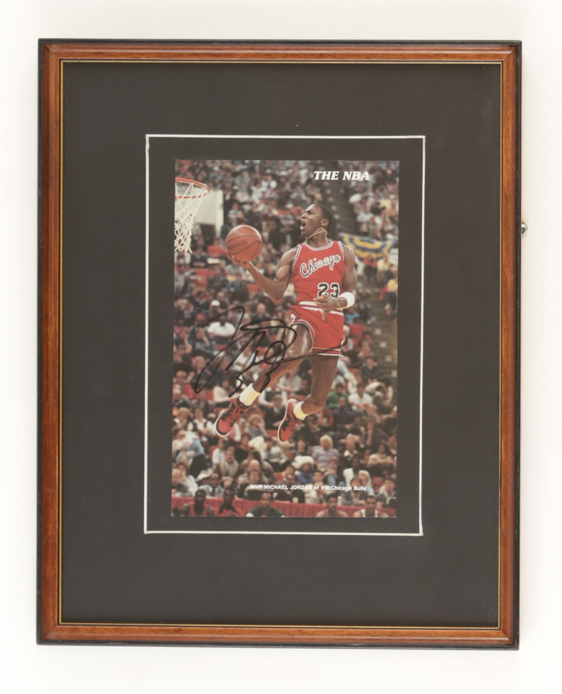 Michael Jordan Signed Bulls Custom Framed Magazine Photo Display (JSA) | Pristine Auction