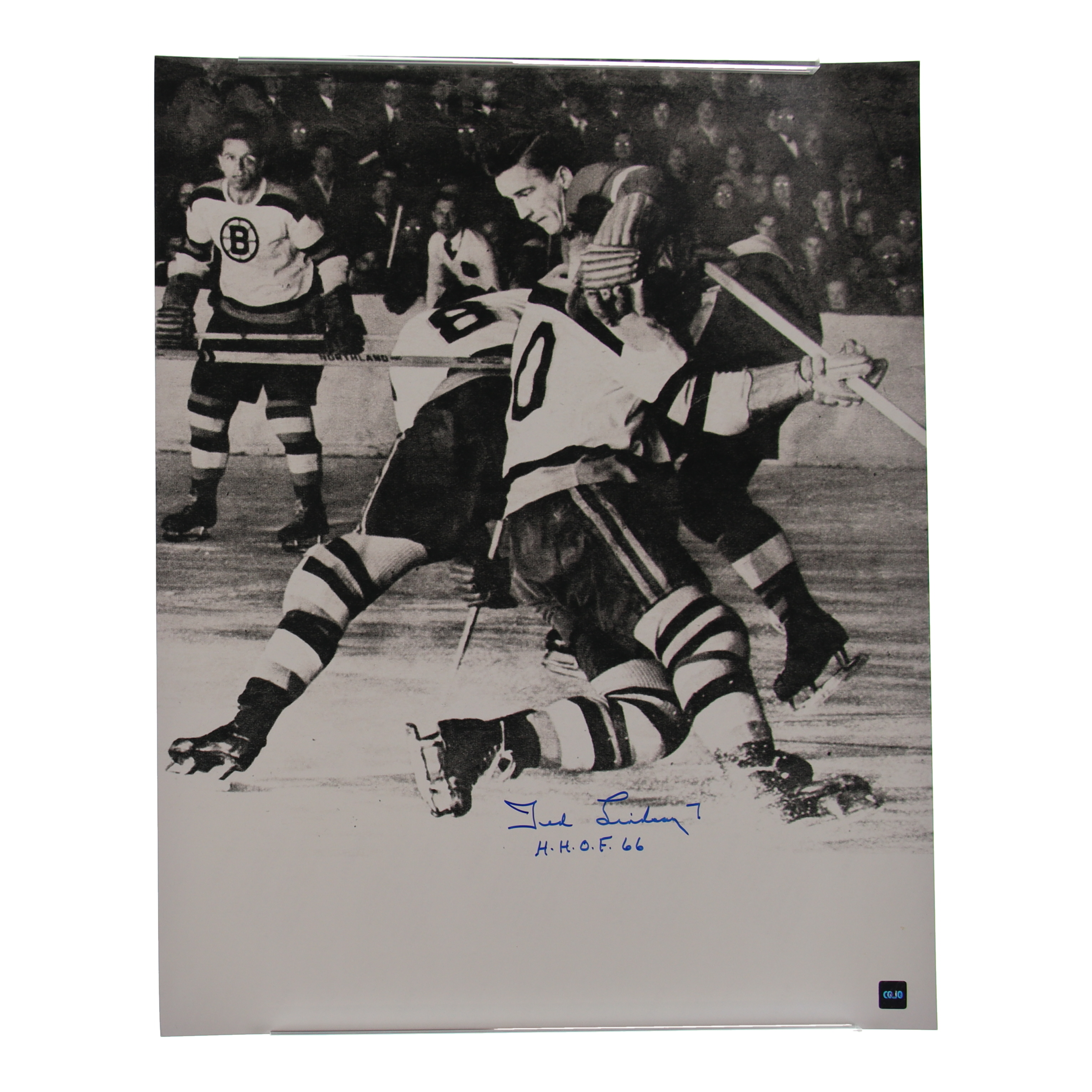 Ted Lindsay Signed Red Wings 16x20 Photo Inscribed "H.H.O.F. 66" (COJO ...