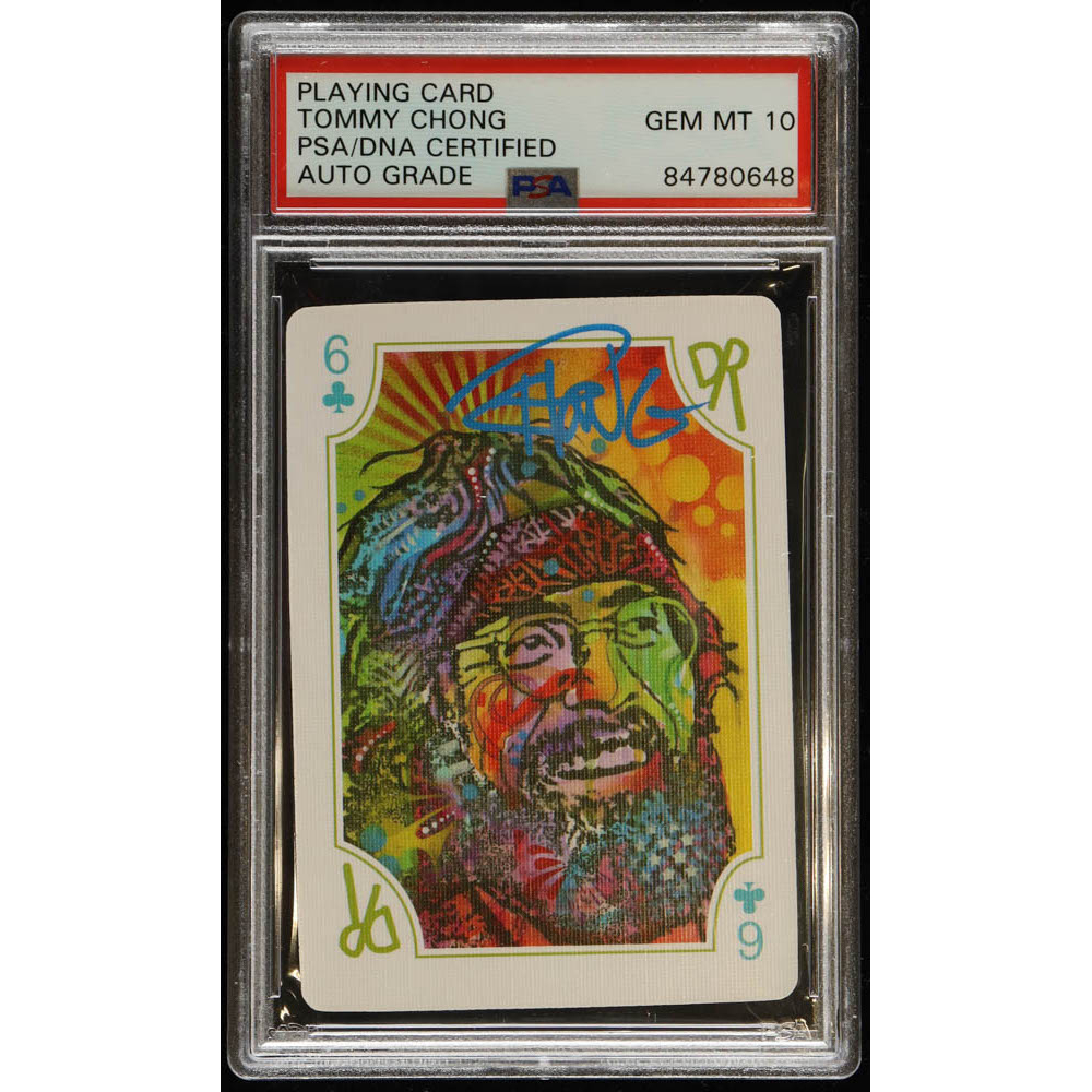 Tommy Chong Signed Playing Card (PSA) | Pristine Auction