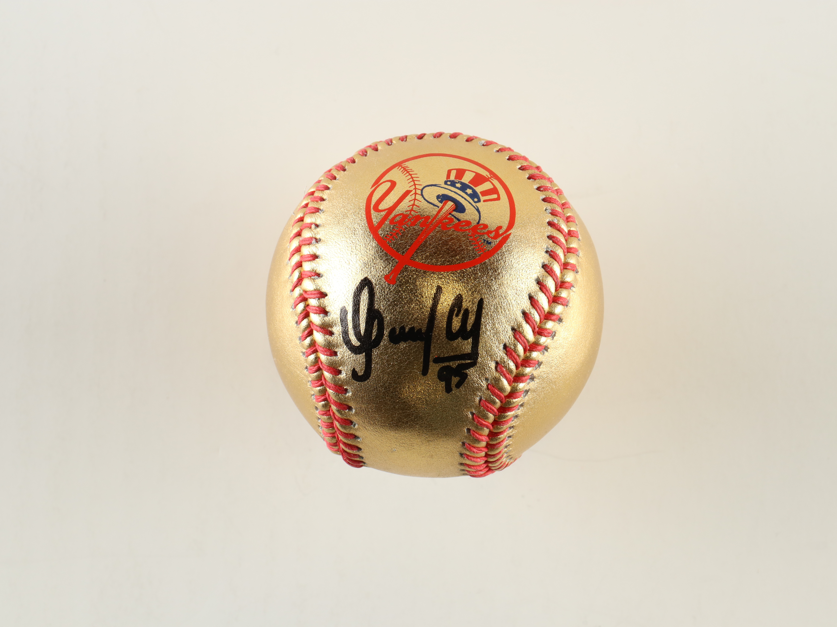 Oswaldo Cabrera Signed Yankees Logo Gold OML Baseball (Beckett ...