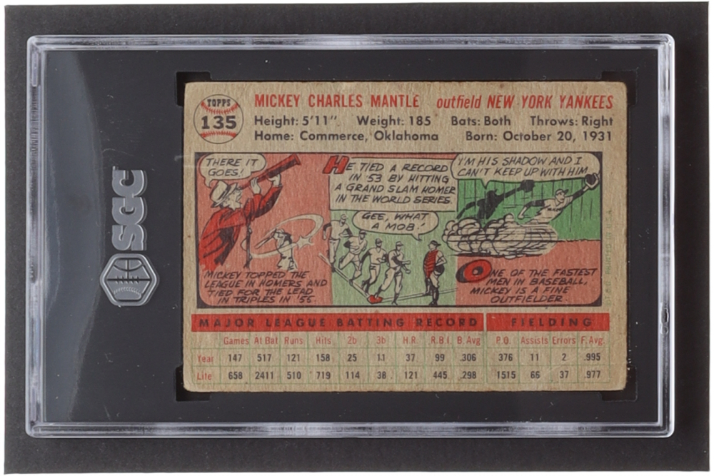 Mickey Mantle 1956 Topps #135 (SGC Authentic) | Pristine Auction