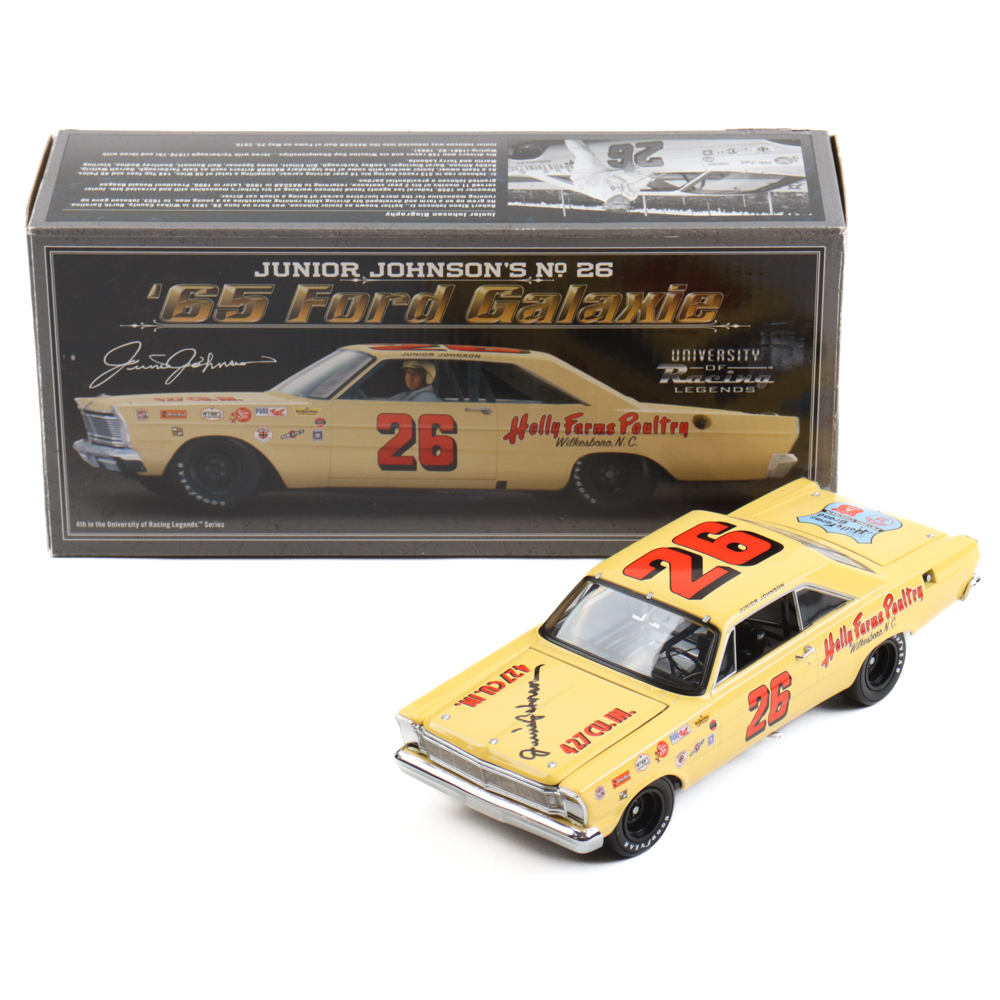 Junior Johnson Signed NASCAR #26 1965 Ford Galaxie 1:24 Premium Diecast ...