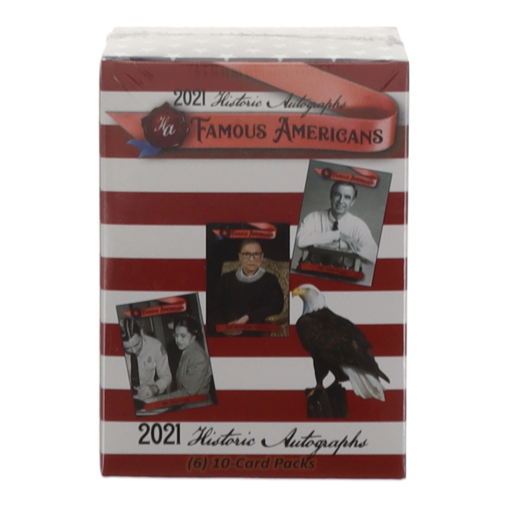 2021 Historic Autographs Famous Americans Blaster Box with (6) Packs ...