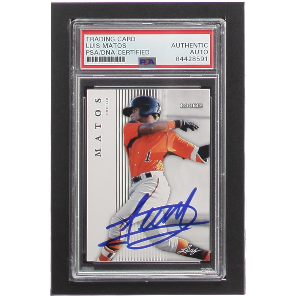 Luis Matos Signed 2020 Leaf Special Release Rookie #R13 (PSA ...
