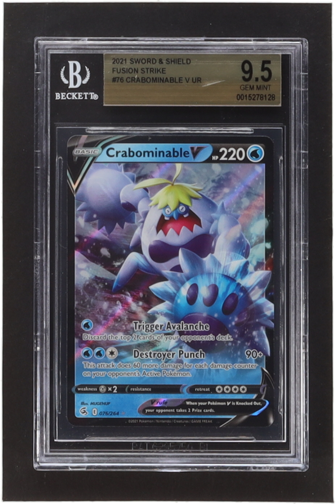 Crabominable V Pokemon 2021 Fusion Strike #76 (BGS 9.5) | Pristine Auction