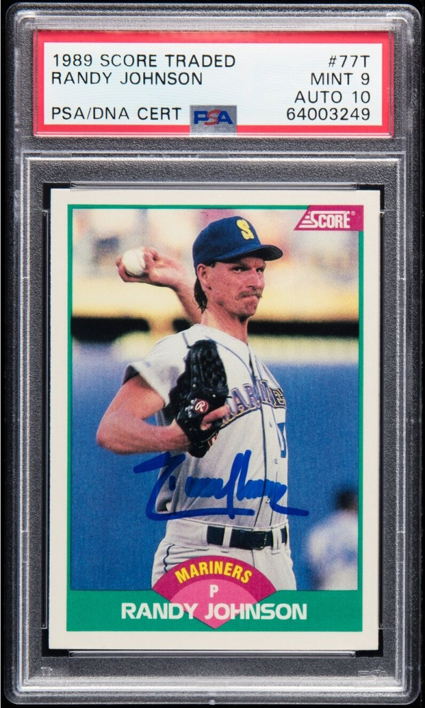 Randy Johnson Signed 1989 Score #77T RC (PSA 9) | Pristine Auction