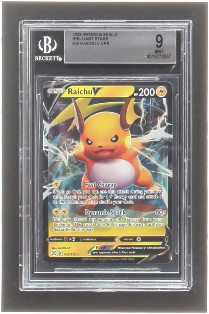 Raichu 2022 Pokemon Sword and Shield Brilliant Stars #45 (BGS 9 ...