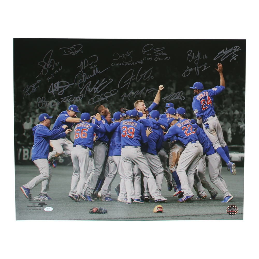 2016 Cubs World Series Champions 16x20 Photo Team-Signed by (15) with ...