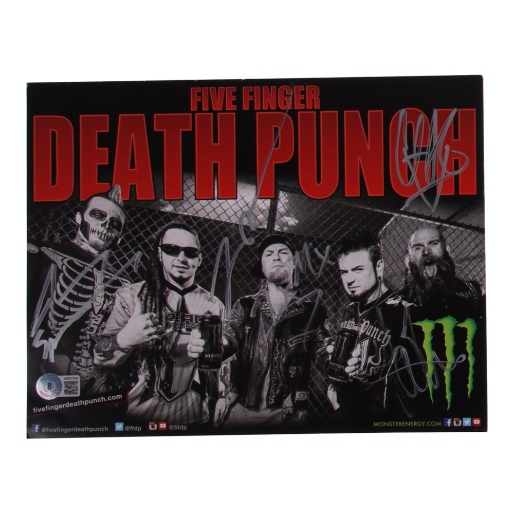 Five Finger Death Punch 8x10 Photo Signed by (5) with Ivan Moody ...