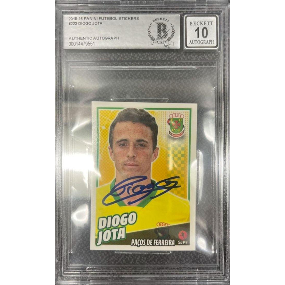 Diogo Jota Signed 2015-16 Panini Futebol Stickers #223 (BGS) | Pristine ...