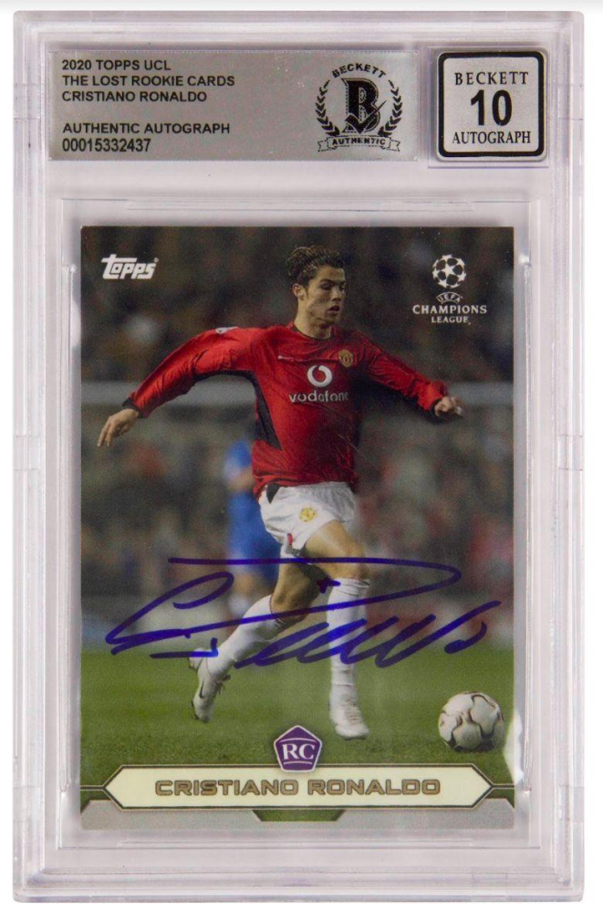 Cristiano Ronaldo Signed 2020 Topps UCL The Lost Rookie (BGS ...