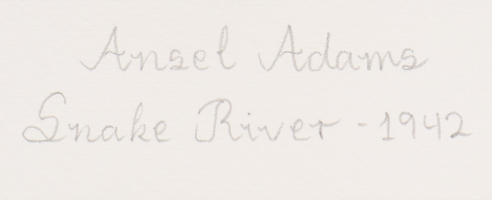 Historical Photo Archive - “Ansel Adams Snake River ” Limited Edition ...