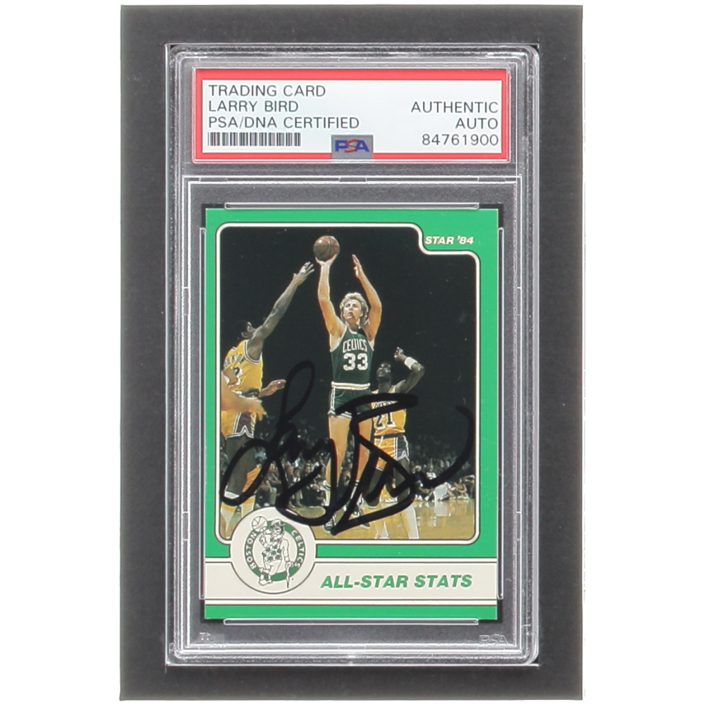 Larry Bird Signed 1984 Star #6 All-Star Stats (PSA & Beckett ...