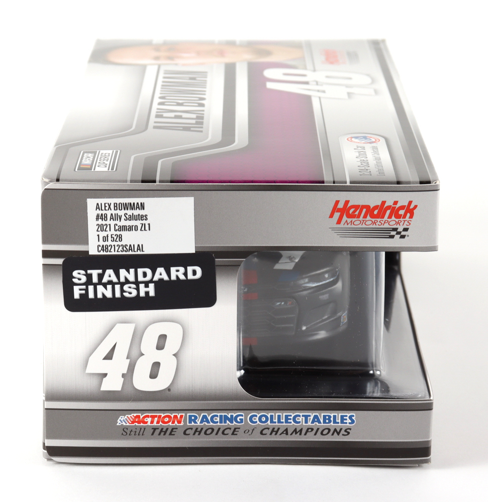 Alex Bowman Signed 2021 NASCAR #48 Ally Salutes Camaro - 1:24 Premium ...