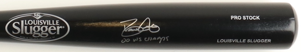 David Justice Signed Louisville Slugger Baseball Bat Inscribed "00 WS ...