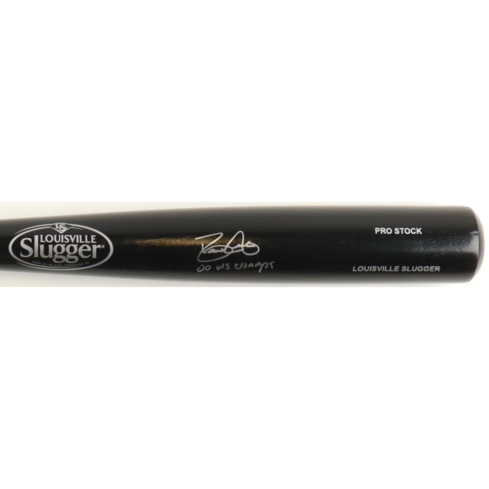 David Justice Signed Louisville Slugger Baseball Bat Inscribed "00 WS ...