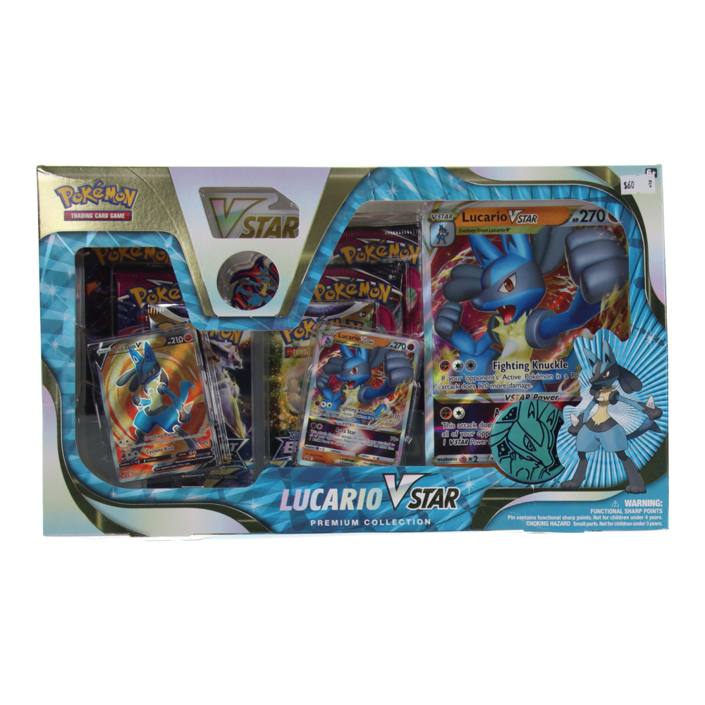 2022 Pokemon TCG: Lucario V Star Premium Collection with (6) Packs ...