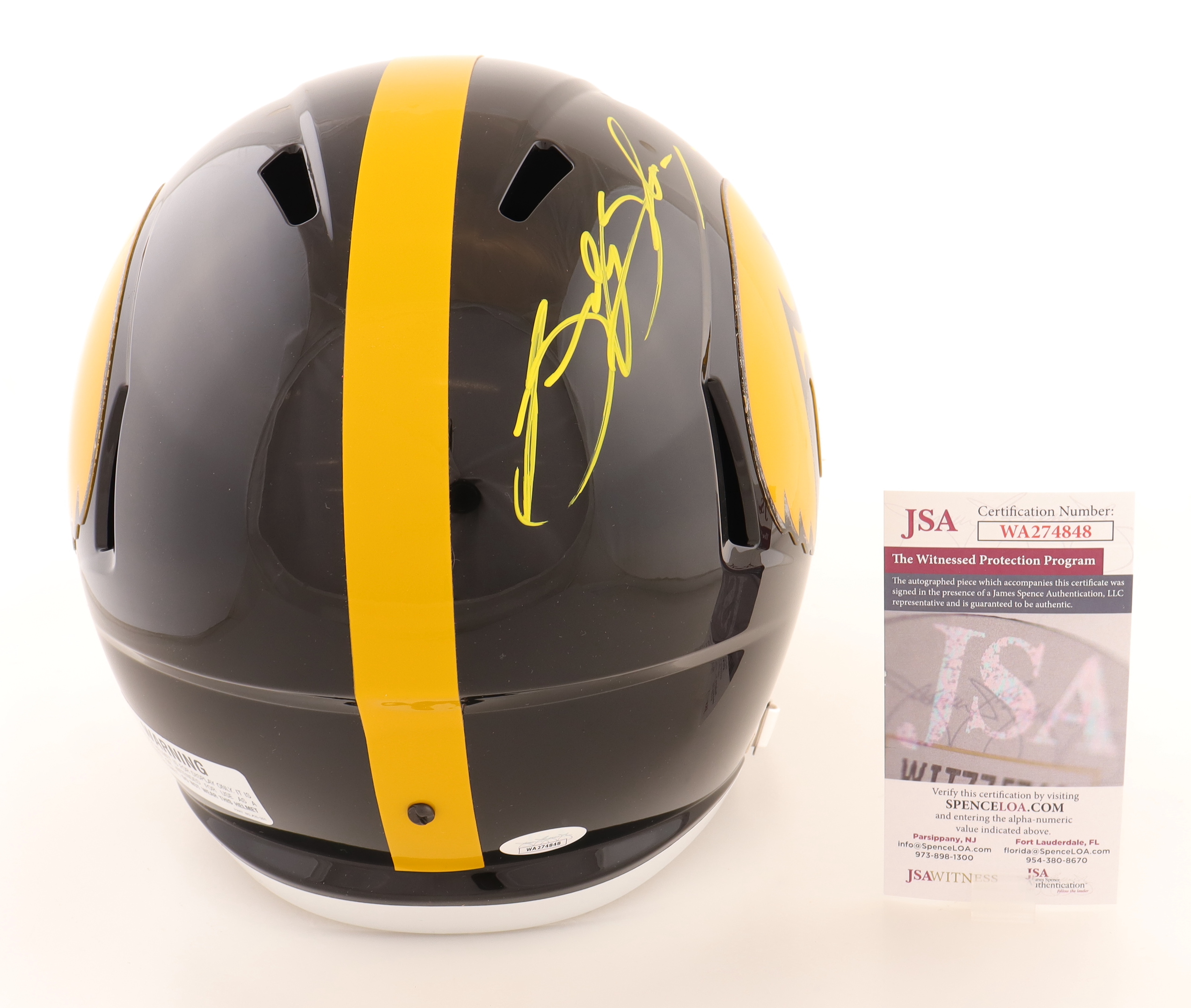Brad Banks Signed Hawkeyes Full-Size Speed Helmet With Multiple ...