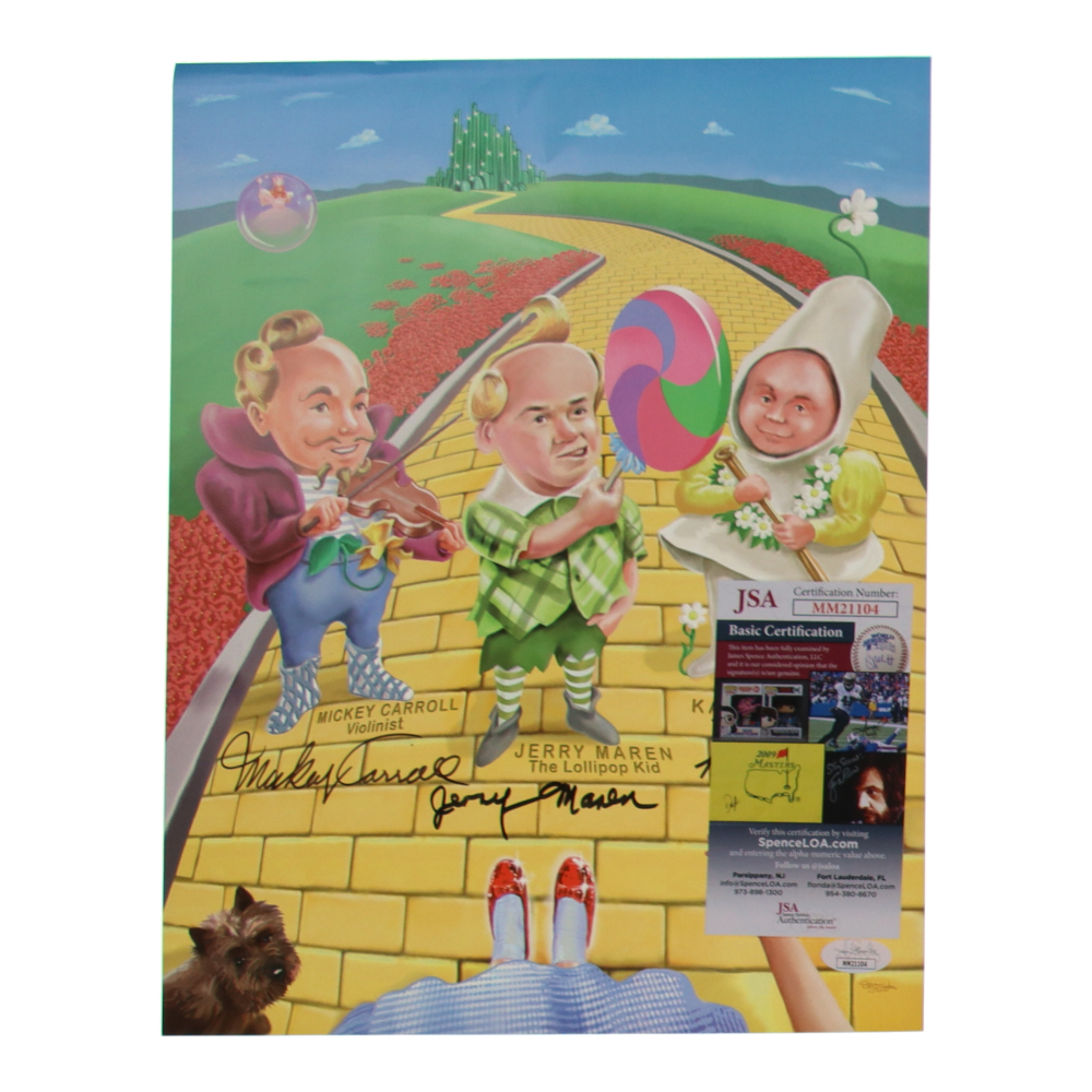 Mickey Carroll, Karl Slover & Jerry Maren Signed "The Wizard of Oz ...