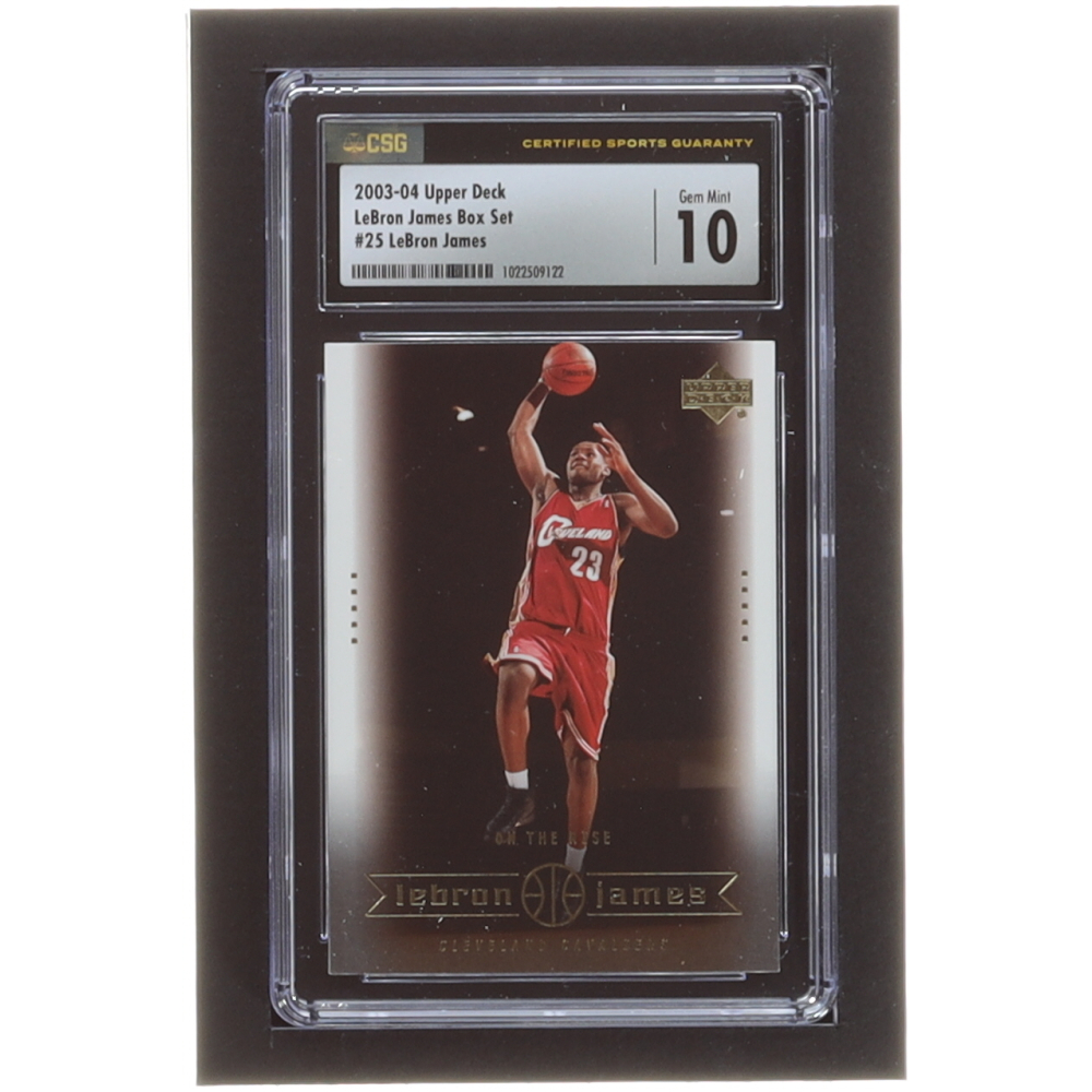 LeBron James 2003 Upper Deck LeBron James Box Set #25 On The Rise (CSG ...