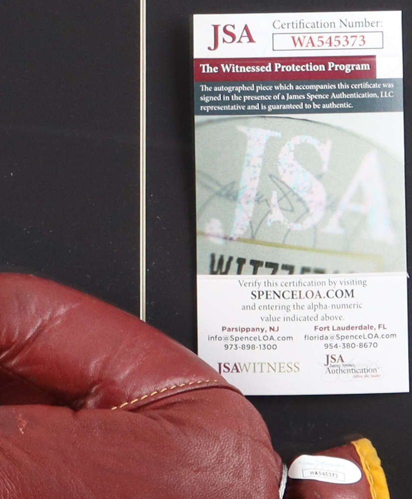 Mike Tyson Signed Custom Framed 1950's Wilson Boxing Glove Display with ...