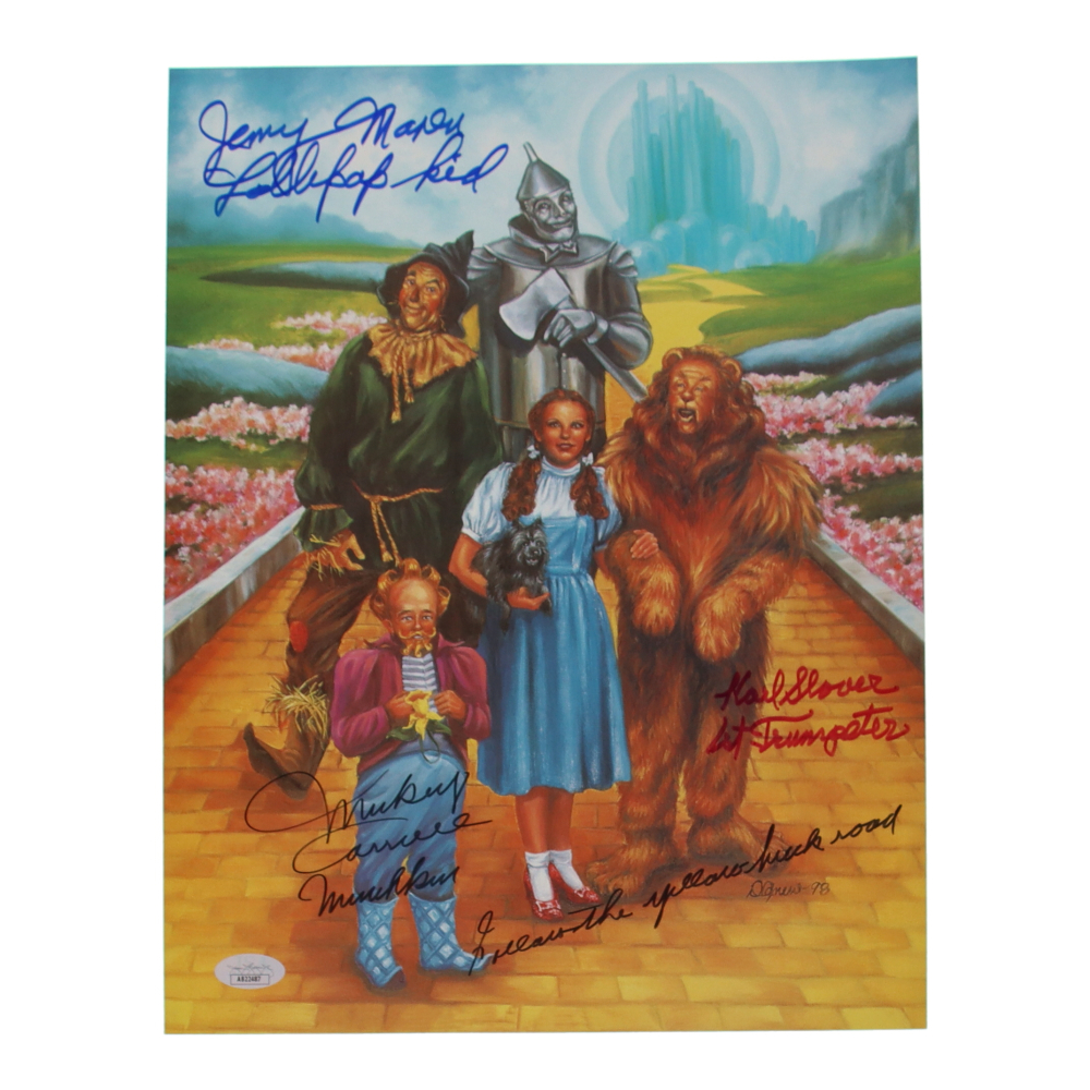 Mickey Carroll, Karl Slover & Jerry Maren Signed "The Wizard of Oz ...