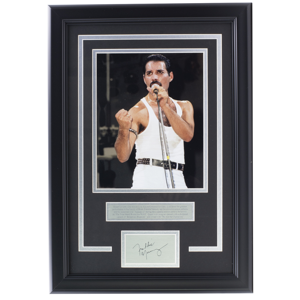 Freddie Mercury Queen Custom Framed Photo | Pristine Auction