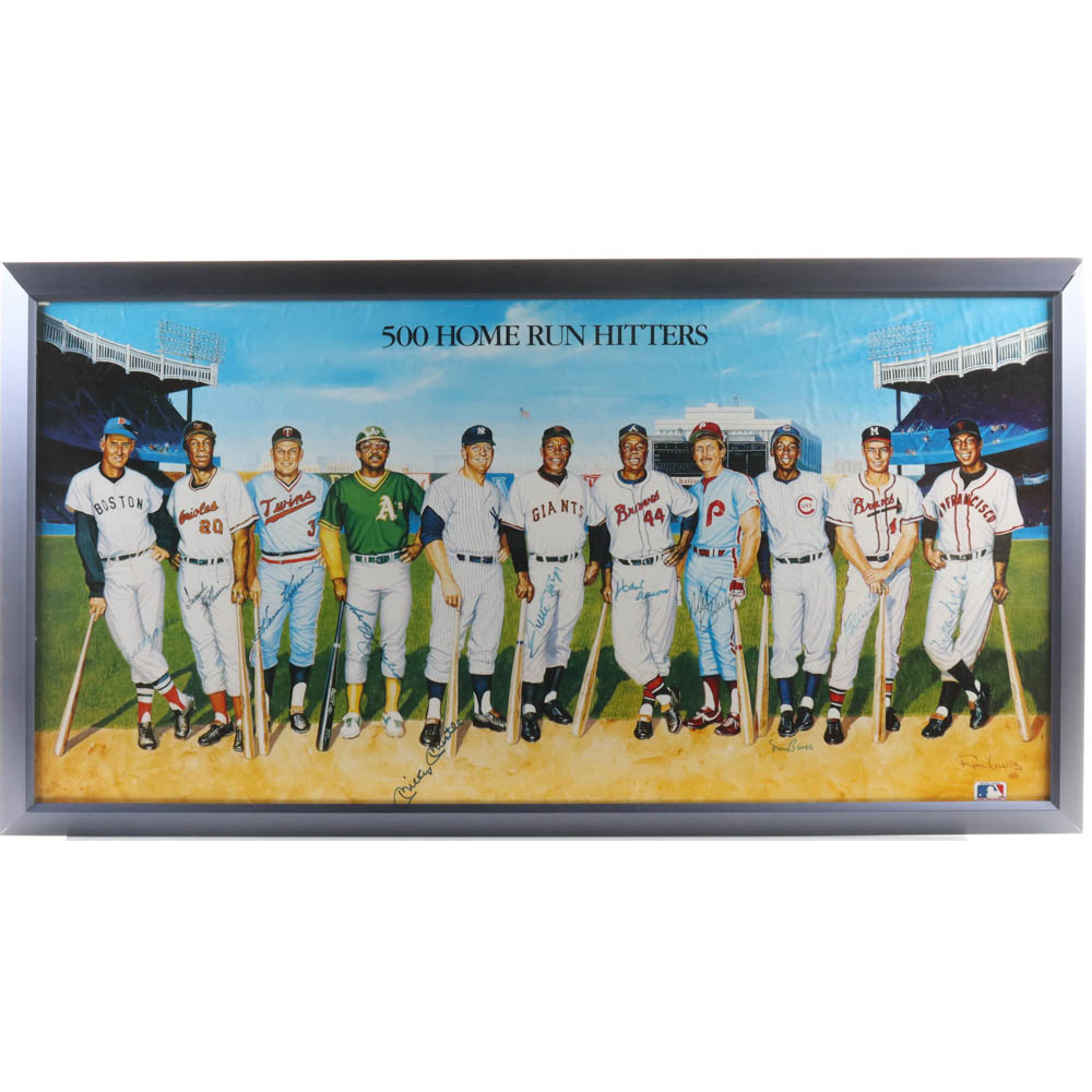 "The 500 Home Run Club" Custom Framed Poster Signed by (11) with Ted ...