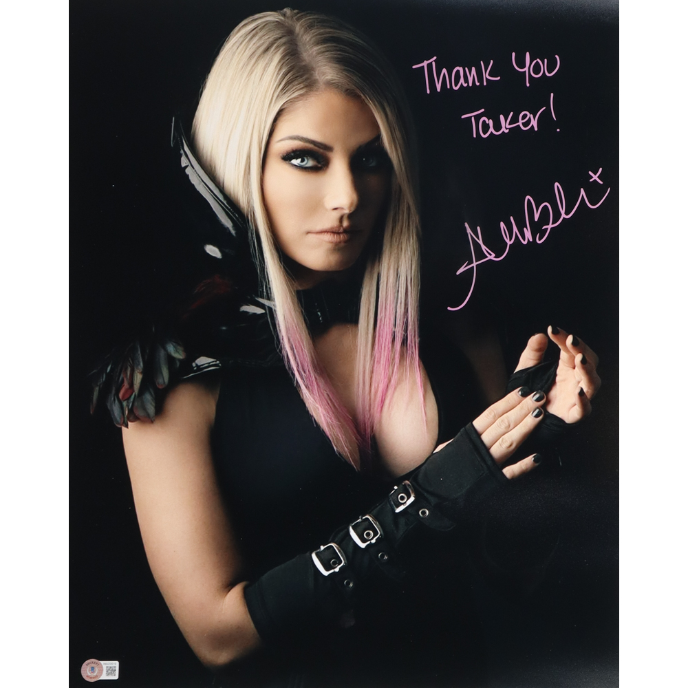 Alexa Bliss Signed Wwe 16x20 Photo Inscribed Thank You Taker