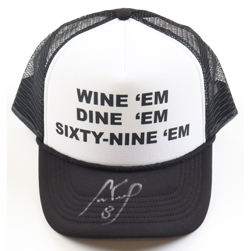 Cam Neely Signed "Wine 'Em, Dine 'Em, Sixty-Nine 'Em" Logo Adjustable ...