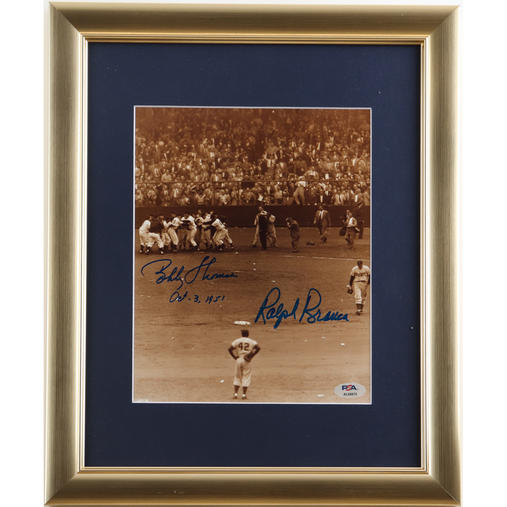 Bobby Thomson & Ron Lewis Signed "Shot Heard 'Round the World" Custom ...