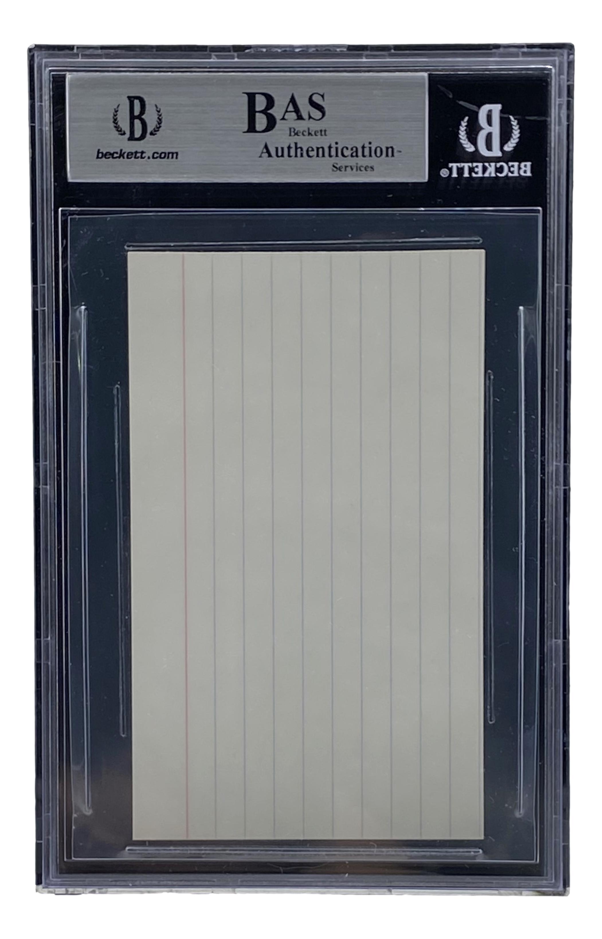 Harry Kalas Signed Index Card (BGS) | Pristine Auction
