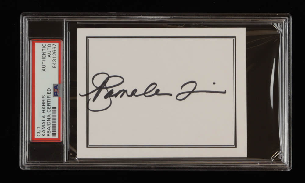 Kamala Harris Signed Cut (PSA) | Pristine Auction
