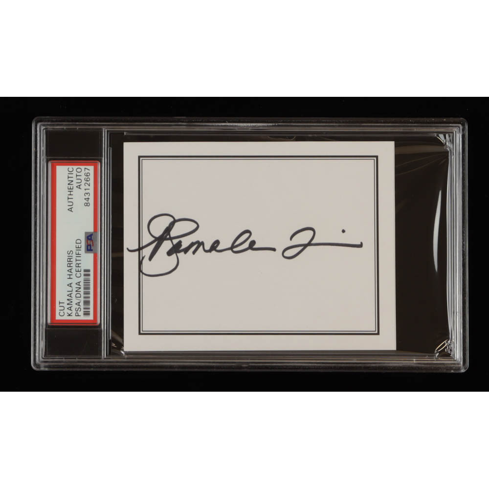 Kamala Harris Signed Cut (PSA) | Pristine Auction