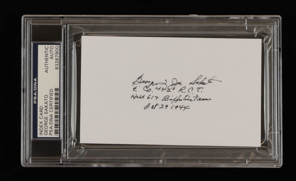 George Sakato Signed Cut With Multiple Inscriptions (PSA) | Pristine ...