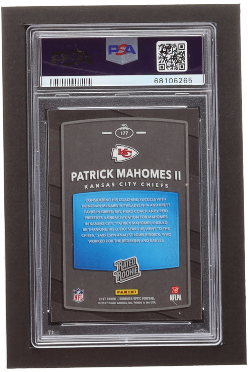 Patrick Mahomes II Signed 2017 Donruss Optic #177 RR RC (PSA ...