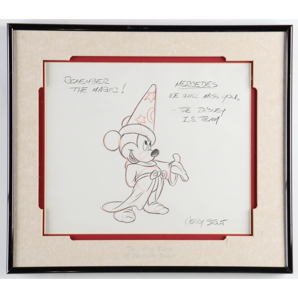 Jerry Stout Signed Mickey Mouse "The Sorcerer's Apprentice" Custom ...