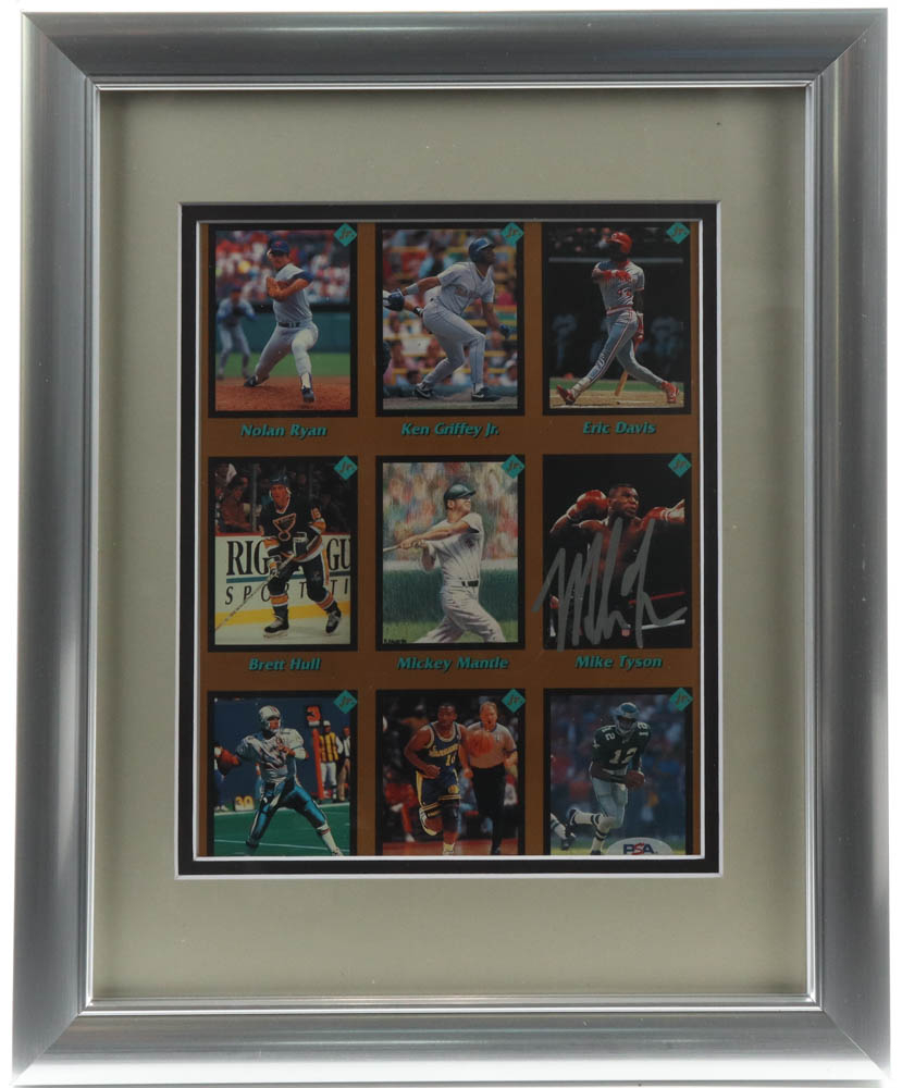 Mike Tyson Signed Custom Framed "Tuff Stuff Jr." Magazine Uncut Card ...
