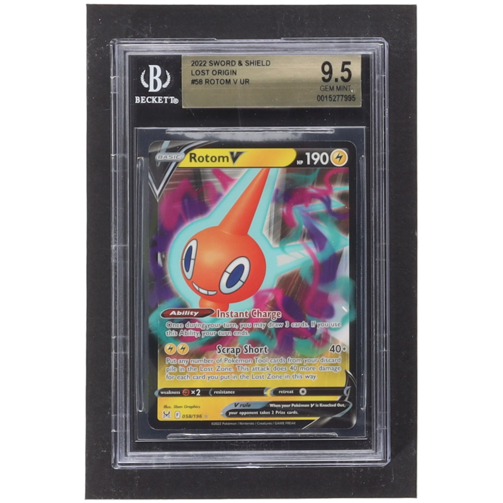 Rotom V 2022 Pokemon Sword and Shield Lost Origin #58 (BGS 9.5) | Pristine Auction