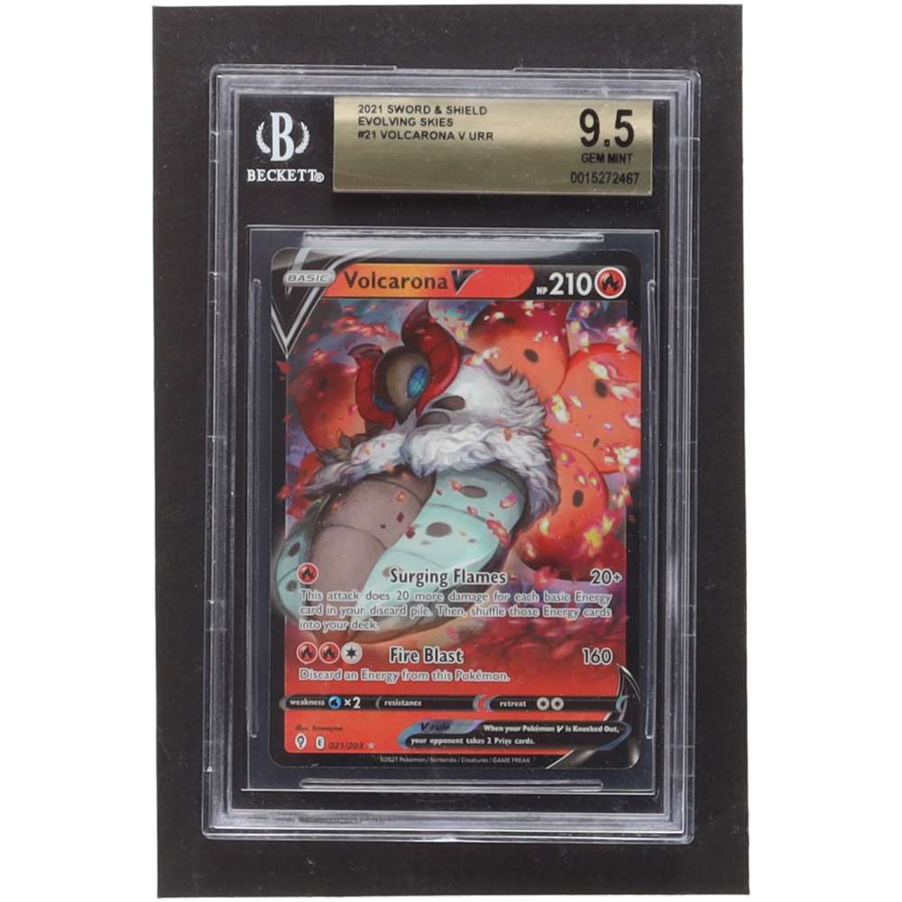 Volcarona V 2021 Pokemon Sword and Shield Evolving Skies #21 (BGS 9.5 ...