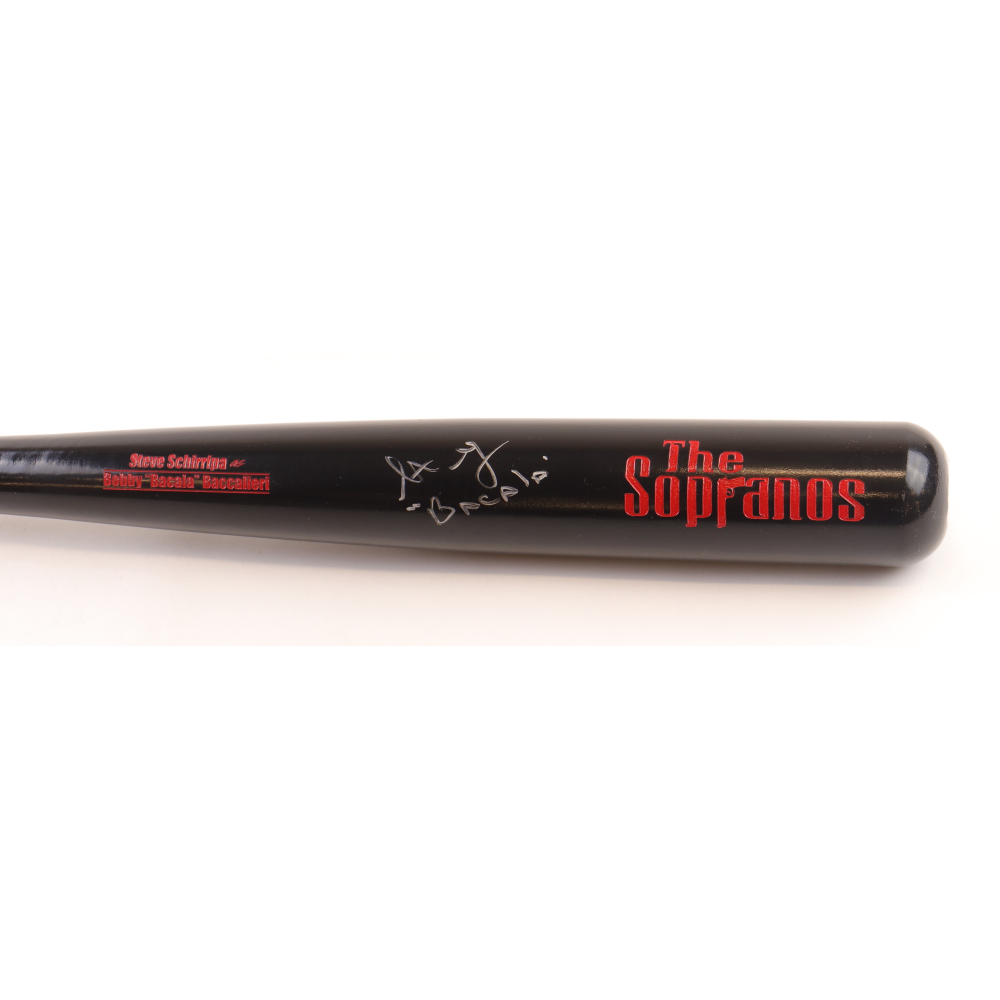 Steve Schirripa Signed "The Sopranos" Baseball Bat Inscribed "Bacala ...